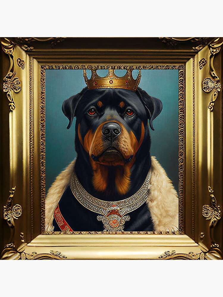 "Dog Kings Collection: Rottweiler" Sticker for Sale by ai-miilk | Redbubble