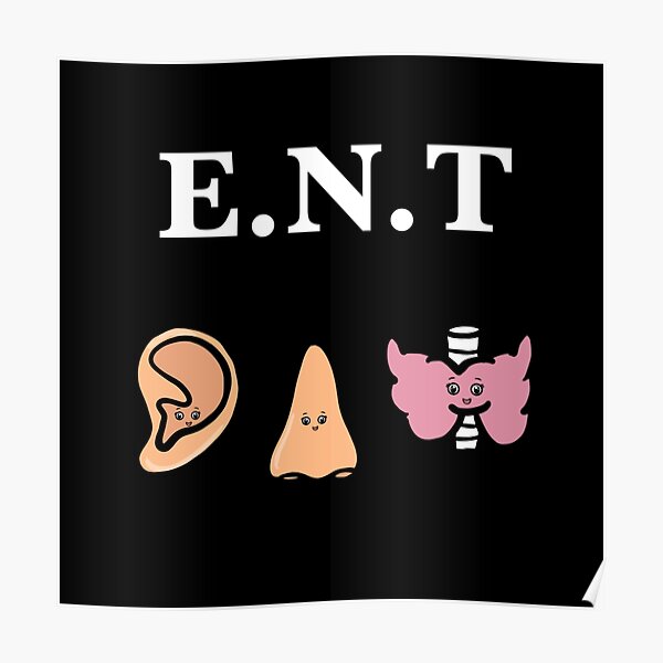 "Ent doctor black" Poster for Sale by Mermaidssparkle | Redbubble