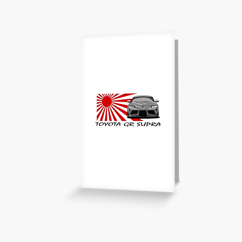 "Toyota GR Supra, Supra MK5, JDM Car with Japan Flag" Greeting Card for ...