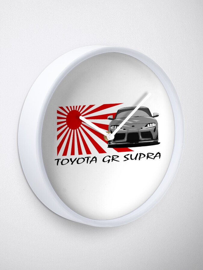 "Toyota GR Supra, Supra MK5, JDM Car with Japan Flag" Clock for Sale by ...