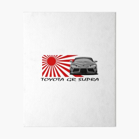 "Toyota GR Supra, Supra MK5, JDM Car with Japan Flag" Art Board Print ...