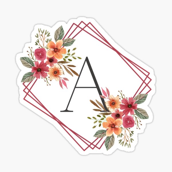 "Monogram mugs , custom mugs, letter A , " Sticker for Sale by ...