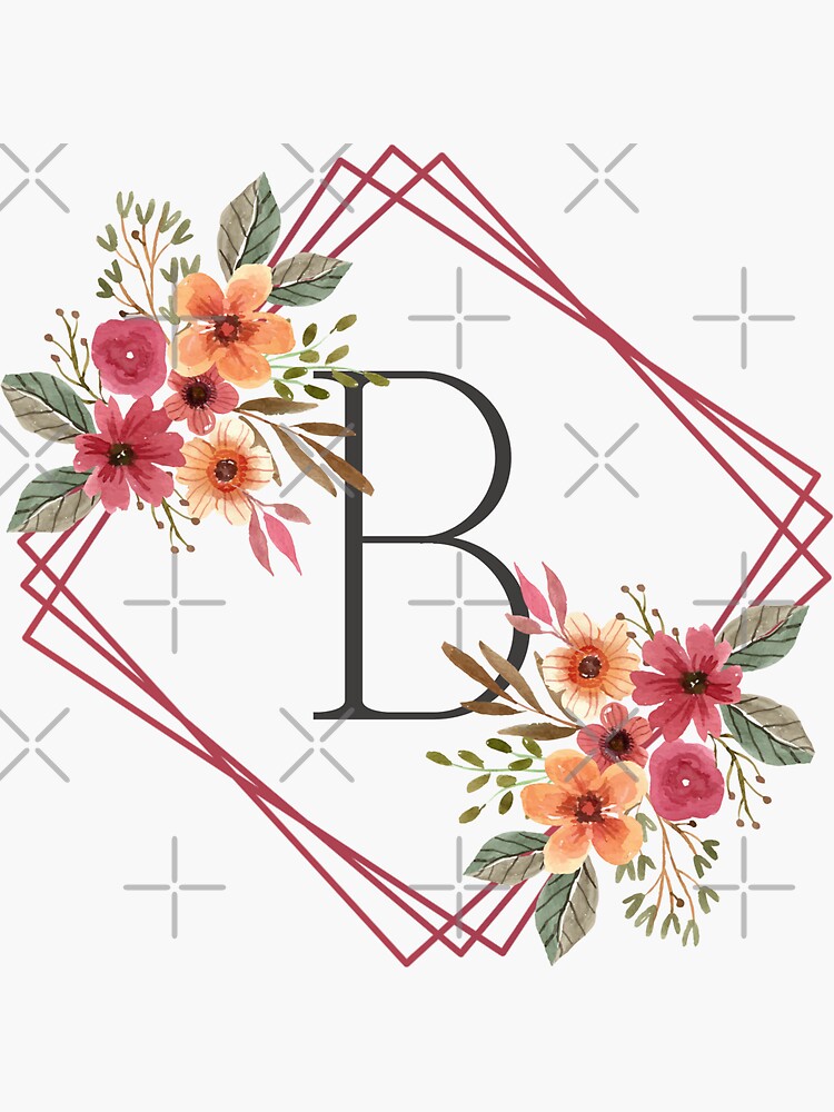 " Monogram mugs , custom mugs, letter b, " Sticker for Sale by ...