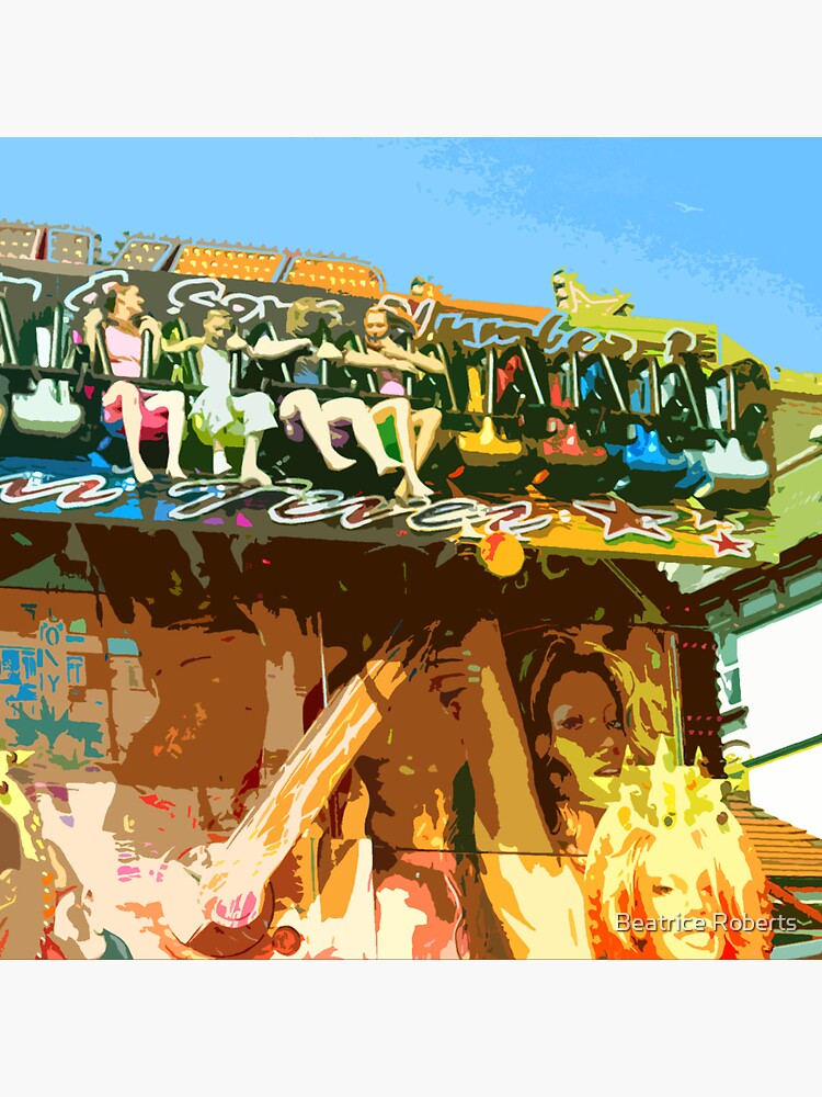 "The Extreme - Seaside Funfair Ride" Sticker for Sale by Bea-Roberts ...