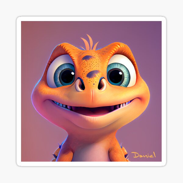 "Baby Dinosaur Dino Bambino - Daniel" Sticker for Sale by KOTOdesign ...