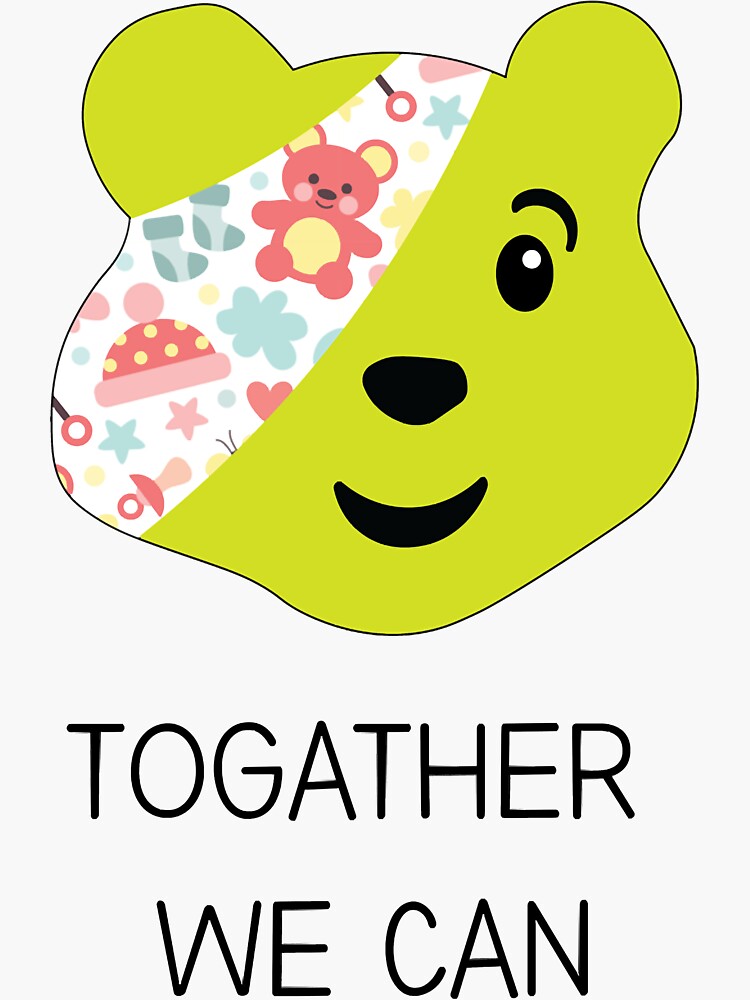 "Children in Need Pudsey" Sticker for Sale by TrendySpotlight | Redbubble