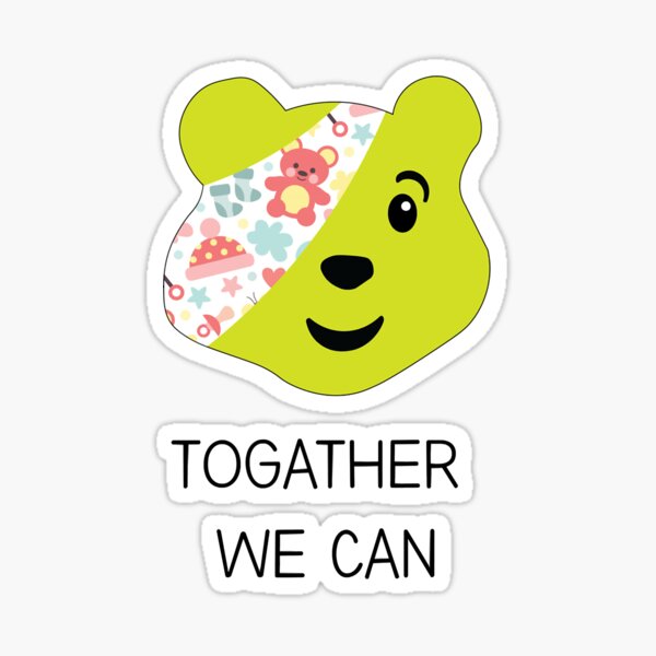 "Children in Need Pudsey" Sticker for Sale by TrendySpotlight | Redbubble
