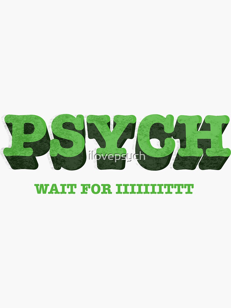 "Psych" Sticker for Sale by ilovepsych | Redbubble