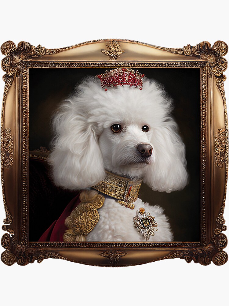 "Dog Kings Collection: Poodle" Sticker for Sale by ai-miilk | Redbubble