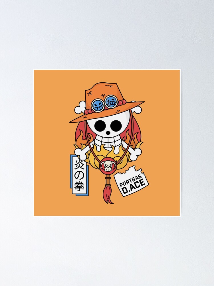 "Flame Fist Portgas D.Ace (Pirate Sign)" Poster for Sale by Blumeo ...