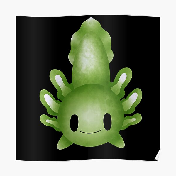 "Cute Baby Axolotl Happy Green" Poster for Sale by NinniSilver | Redbubble