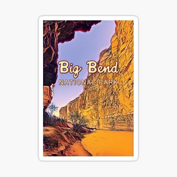 "Big Bend - National Park Art Collection" Sticker for Sale by ...