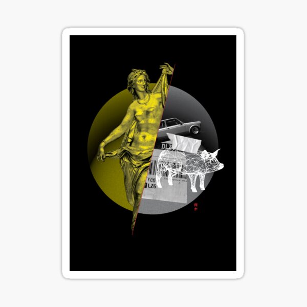 "Collage Contrast" Sticker for Sale by Nanika-akimoto | Redbubble