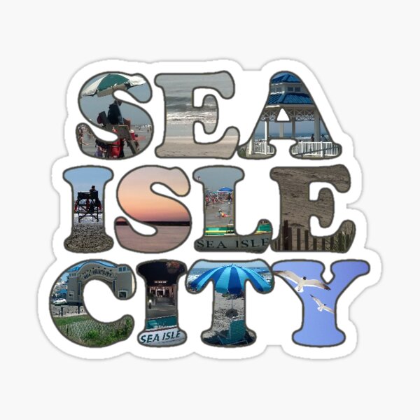 "Sea Isle City Photo Letters" Sticker for Sale by dodgemdesigns | Redbubble