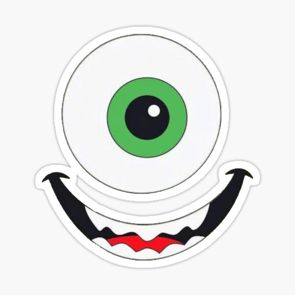 "Mike Wazowski Two Eyes " Sticker for Sale by yassin03 | Redbubble