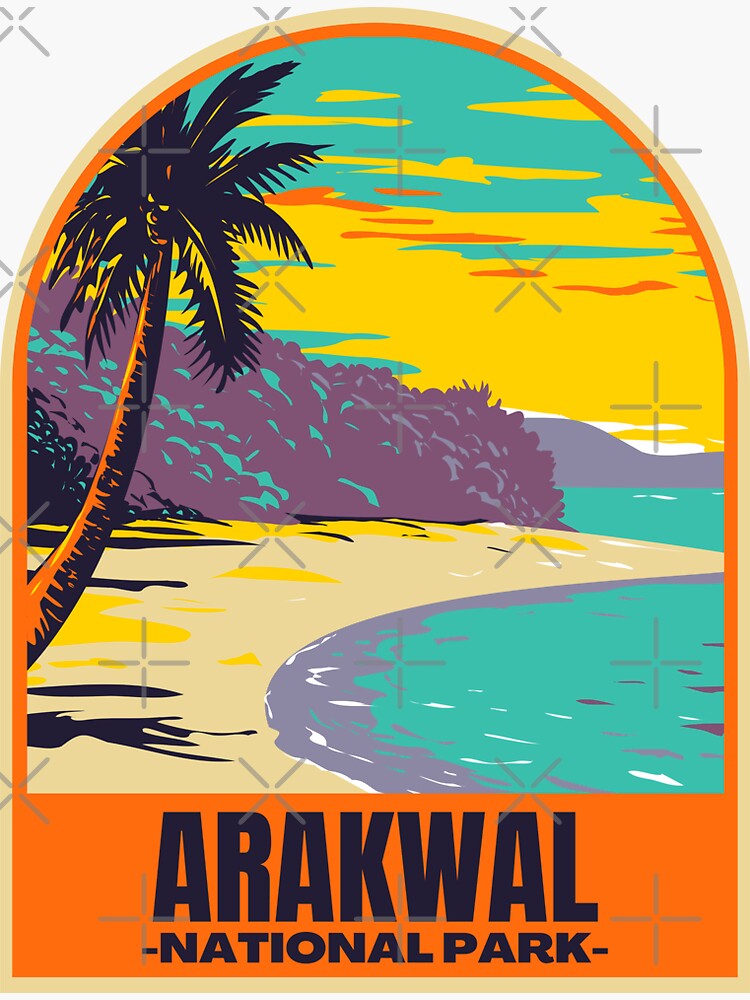 "Arakwal National Park" Sticker for Sale by retrotravelart | Redbubble