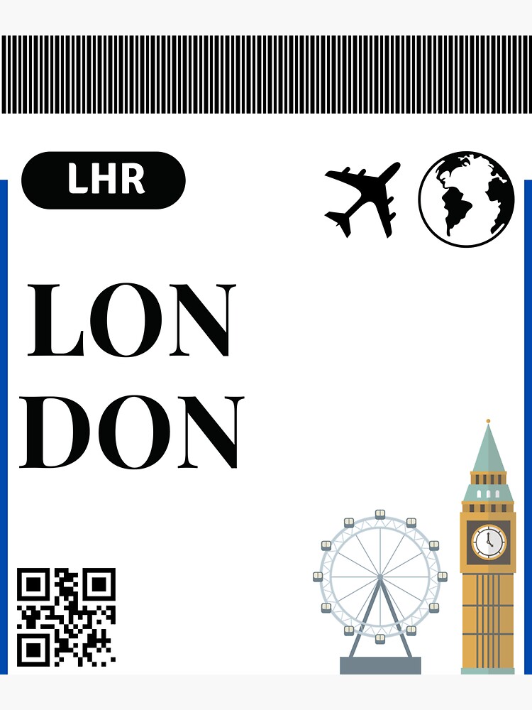 "London Boarding Pass Sticker" Sticker for Sale by MatthewWaltter ...