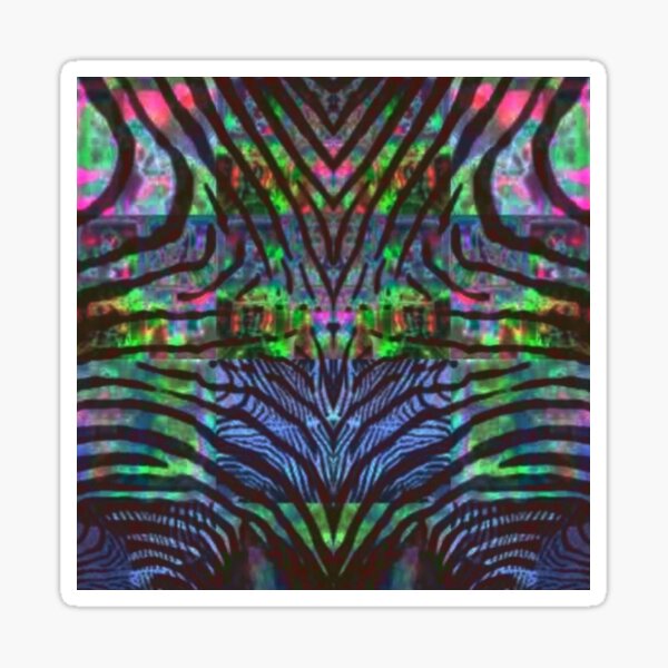 "ZEBRA FUSION 40" Sticker for Sale by Davidbowieart | Redbubble