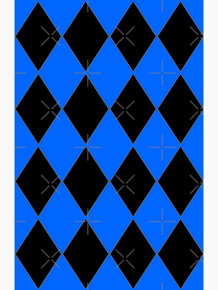 "BLUE AND BLACK HARLEQUIN" Sticker for Sale by ozcushionstoo | Redbubble