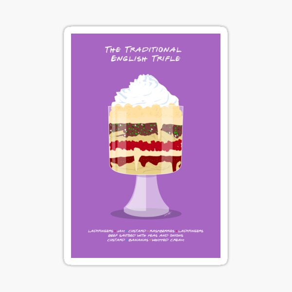 "The Traditional English Trifle" Sticker for Sale by doctorheadly ...