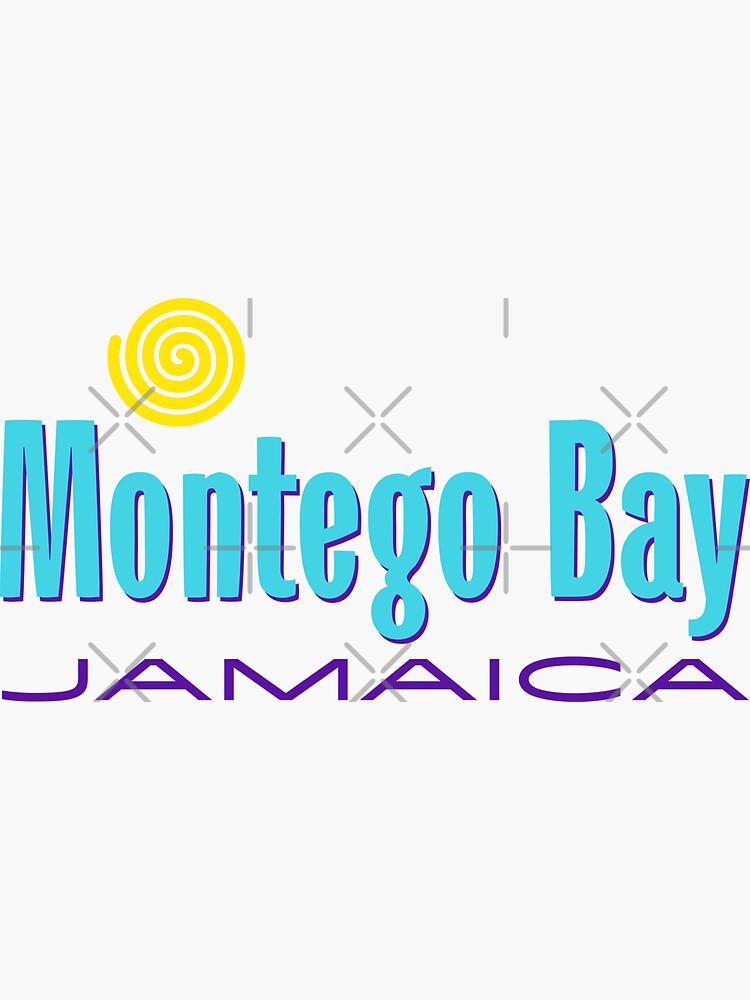 "Montego Bay Jamaica" Sticker for Sale by Futurebeachbum | Redbubble