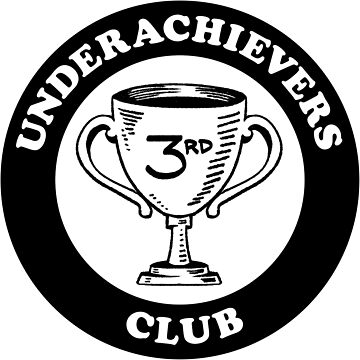 "The Underachievers Club" Sticker for Sale by vomit-party | Redbubble