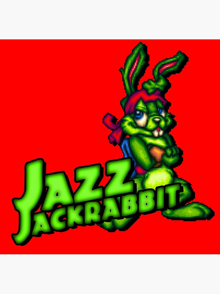 "Jazz Jackrabbit - Classic Sprite with Logo" Poster by mariovv | Redbubble