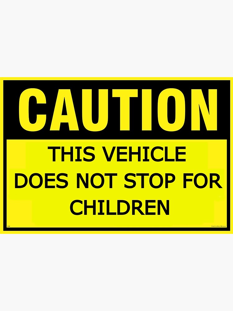 "CAUTION Bumper Sticker Gag Gift Car Auto Stickers Funny Meme" Sticker ...