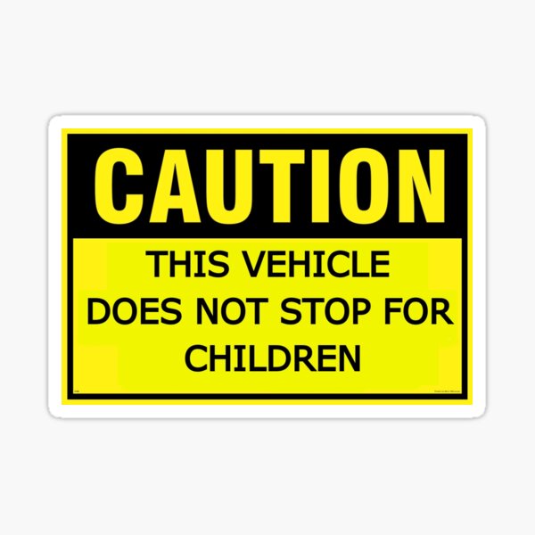 "CAUTION Bumper Sticker Gag Gift Car Auto Stickers Funny Meme" Sticker ...