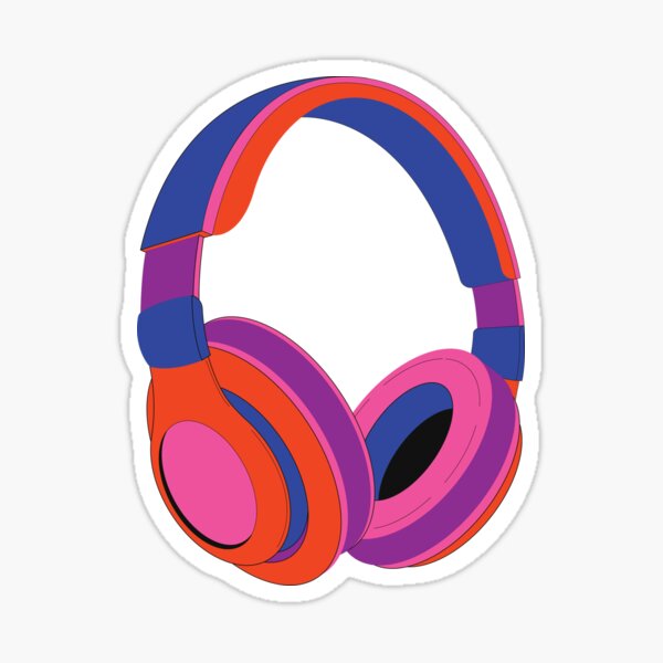 "3D Headphone" Sticker for Sale by CreatorWorld29 | Redbubble