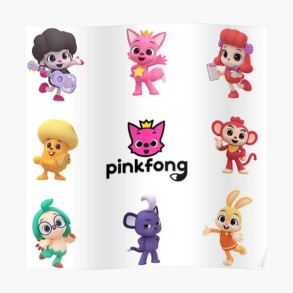 Póster for Sale con la obra «Estilo de patrón de Pinkfong y sus amigos ...