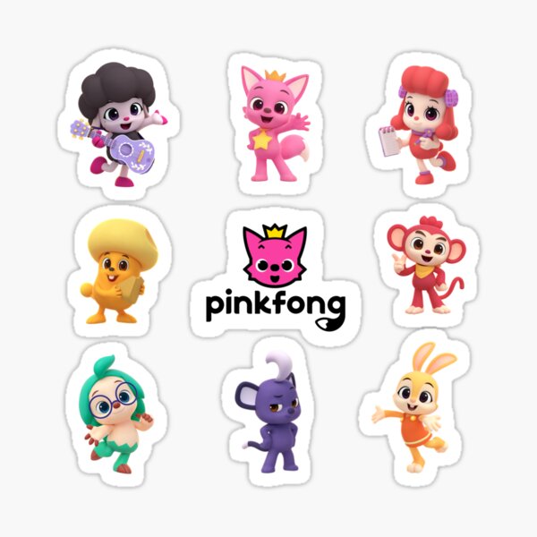 "Pinkfong and Friends Pattern Style" Sticker for Sale by Color-Toonix ...