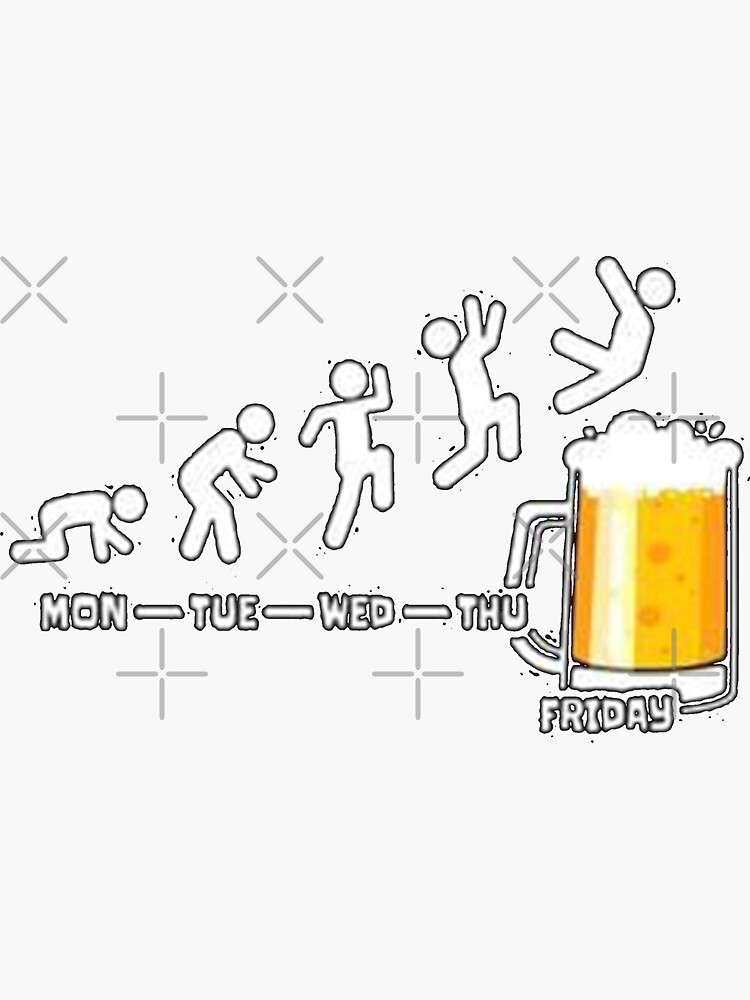 "beer weekend" Sticker for Sale by sorowman | Redbubble