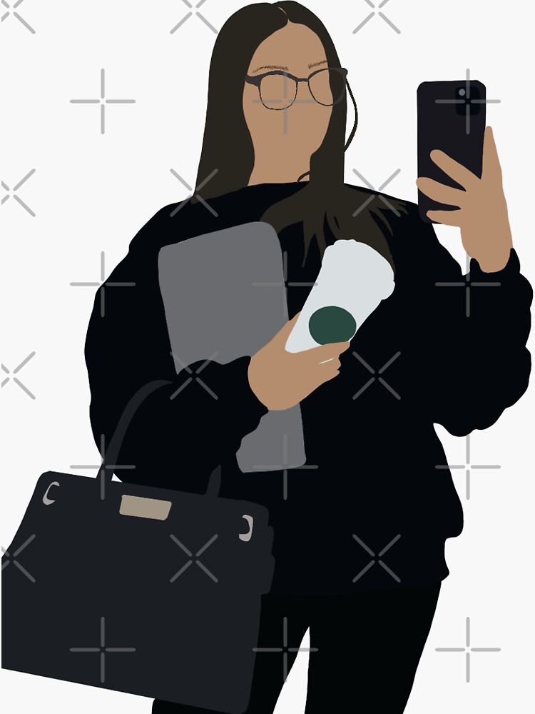 "Woman On the Run" Sticker for Sale by krysacesarsky | Redbubble