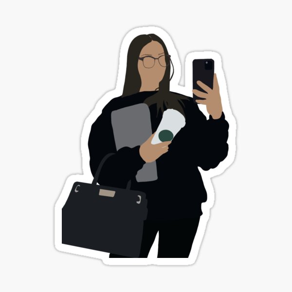 "Woman On the Run" Sticker for Sale by krysacesarsky | Redbubble
