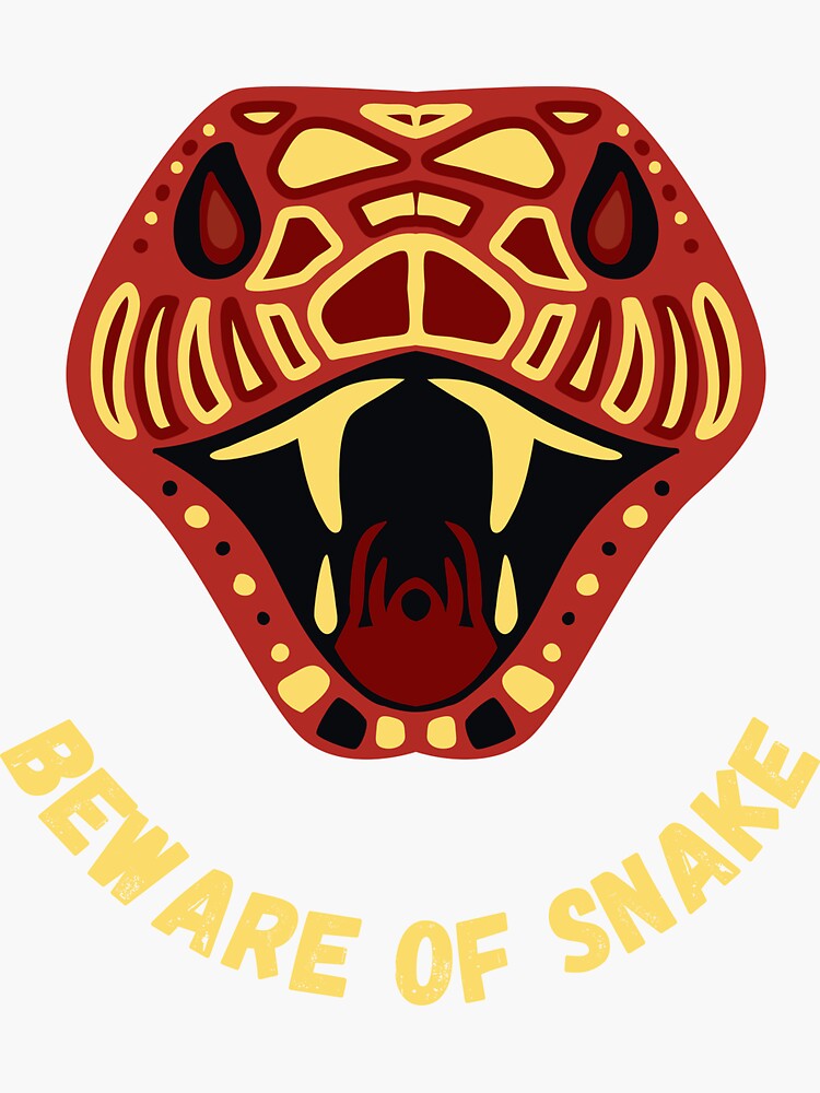 "Beware of snake" Sticker for Sale by khaled-bahaa | Redbubble