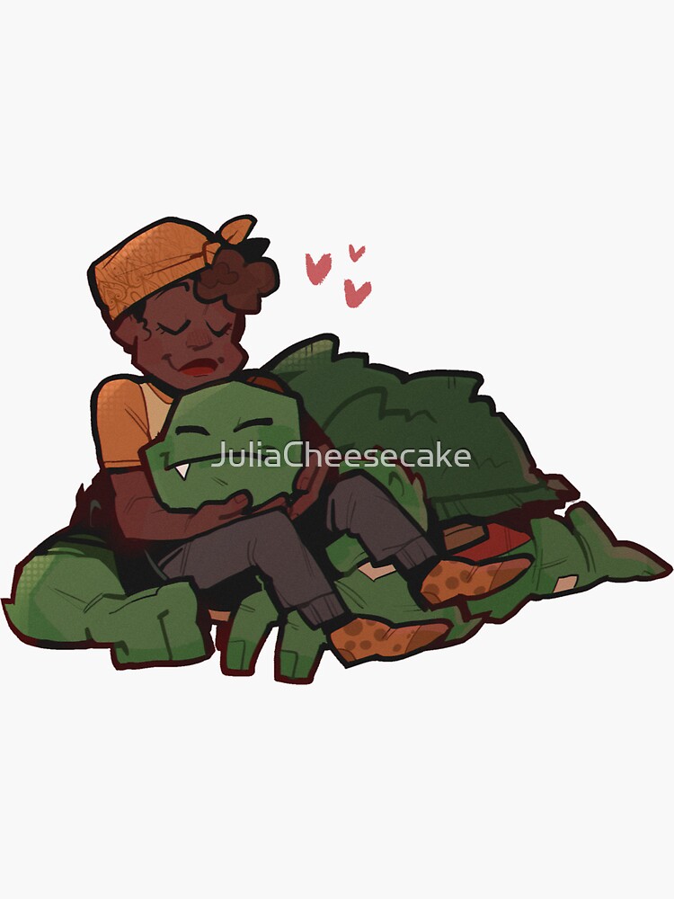 "April and Raph cuddles" Sticker by JuliaCheesecake | Redbubble