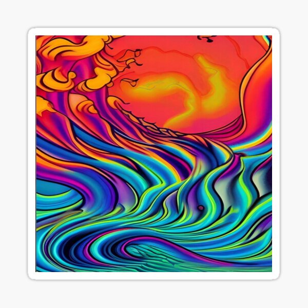 "Abstraction elemental psychodelic many colors fire and water ...