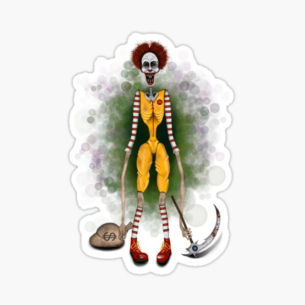 Ronald Mcdonald Monster Sticker For Sale By Saritasanger Redbubble