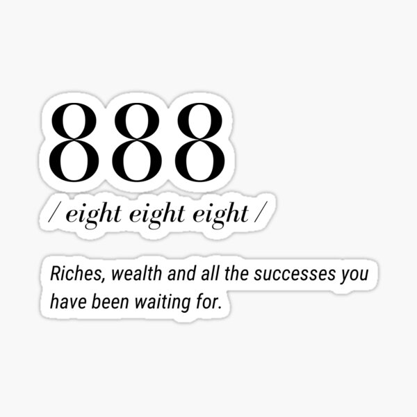 Pegatina «888 Numerología de números de ángeles 888 - Secuencia de ...