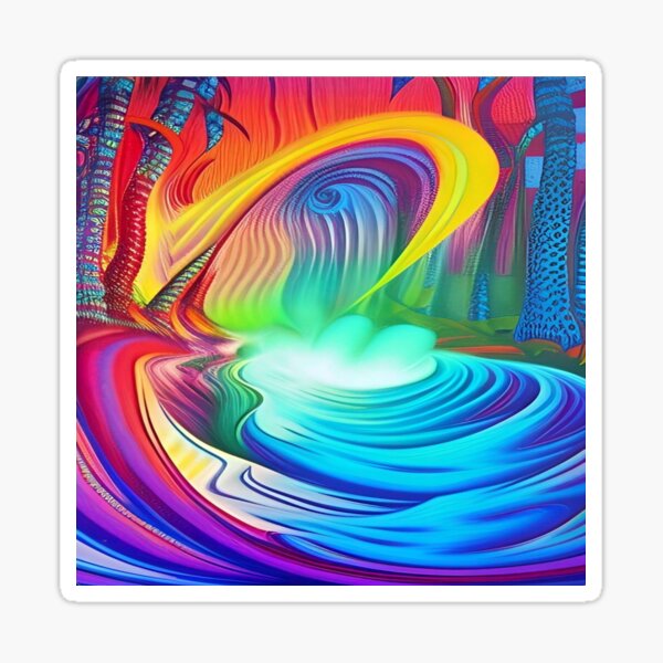 "Abstraction elemental psychodelic many colors fire and water ...