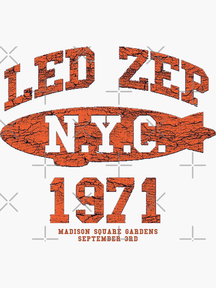 "Rare vintage Led Zep NYC 1971 concert" Sticker for Sale by Logxo ...