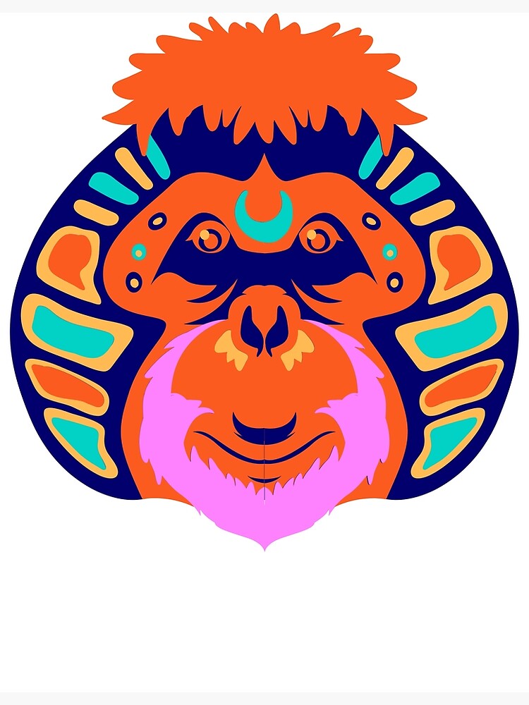 "Multi Color Monkey " Poster for Sale by Mitinagroup | Redbubble
