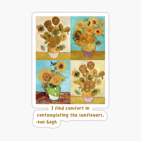 "van Gogh Sunflowers" Sticker for Sale by lefttowrite | Redbubble