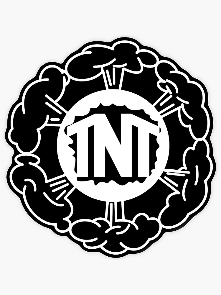 "TNT Explosion White on Black" Sticker for Sale by acdesigns925 | Redbubble