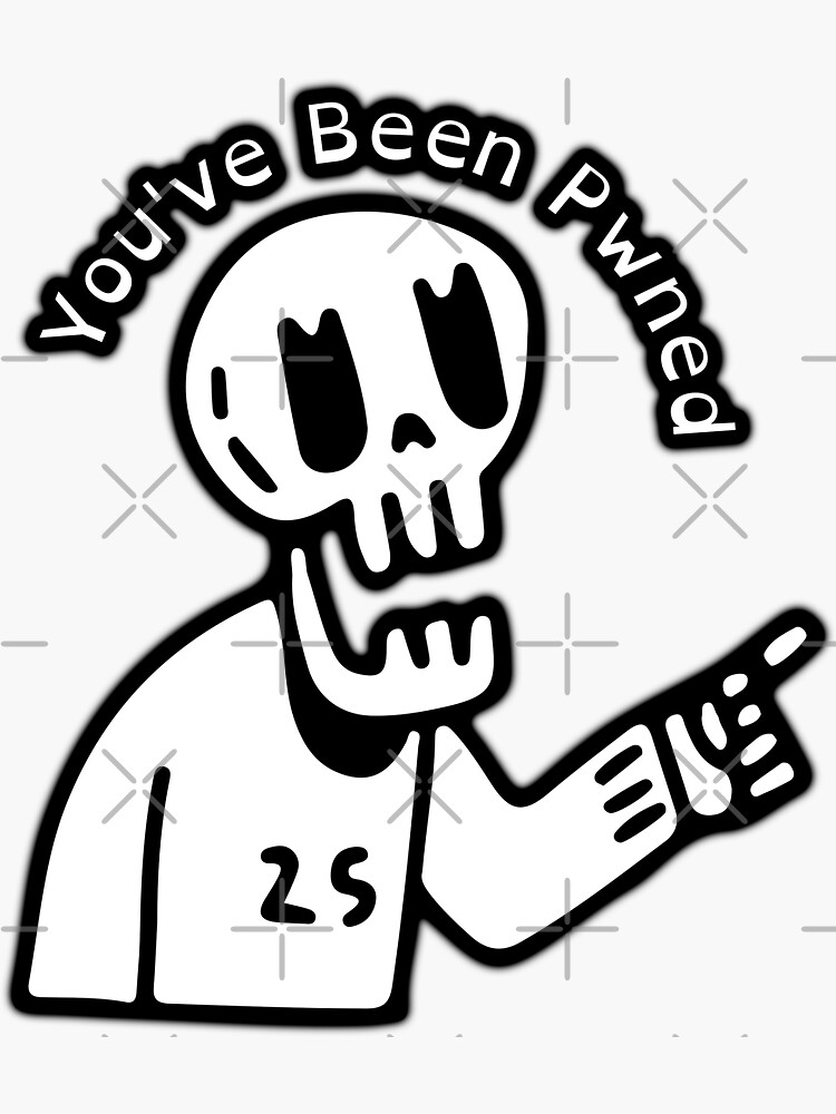 "You've Been Pwned" Sticker for Sale by LostintheNoise9 | Redbubble