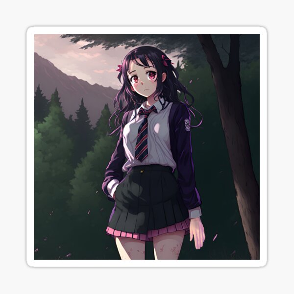 "Shy Anime Girl | Cute Anime Girl " Sticker for Sale by GrandBlueDesign ...