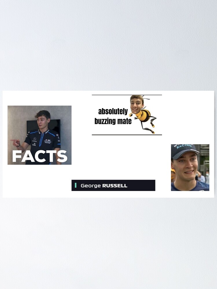 "George Russell Meme Sticker Pack" Poster for Sale by jordanliv | Redbubble