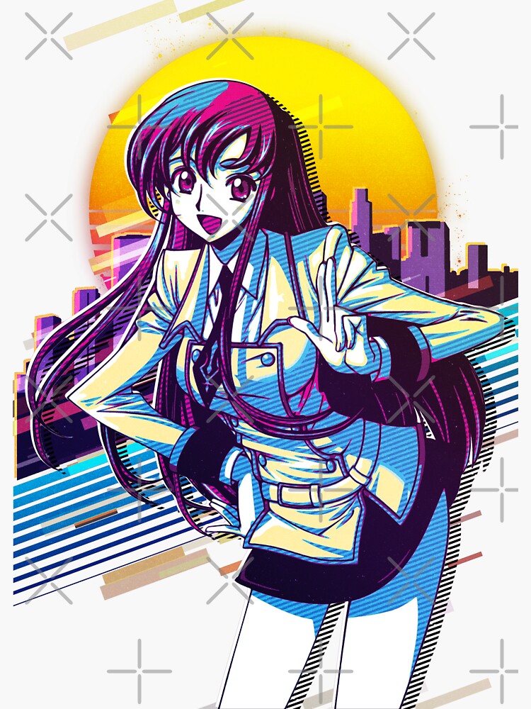 "Code Geass - Shirley Fenette" Sticker for Sale by 80sRetroArt | Redbubble