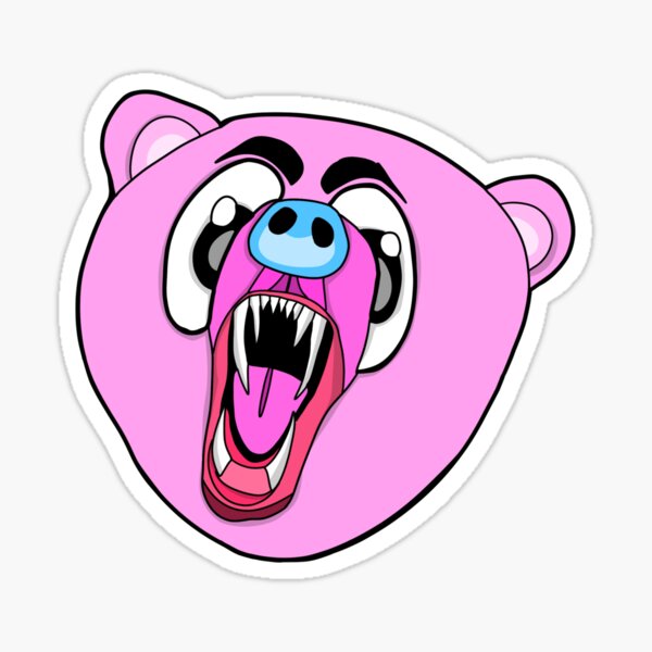 "Pink Bear " Sticker for Sale by ggheat6 | Redbubble